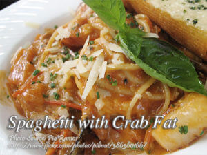 Spaghetti with Crab Fat | Panlasang Pinoy Meaty Recipes